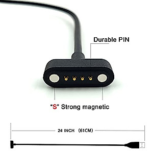 REEYEAR [2 Pack] Charger Cord Compatible with Echo Frame(2nd Gen) Smart Sunglsses, Magnetic 1.8Ft USB Charging Cable fits for Echo Frame(2nd Gen)