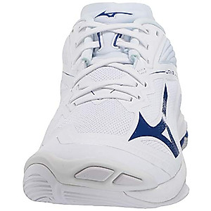 Mizuno Wave Lightning Z6 Mens Volleyball Shoe, White-Navy, 11