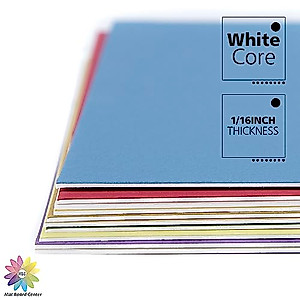 Mat Board Center, 8x10 Uncut Mat Boards, Backing Boards for Crafts, Photos, Frames and More (Mixed Color, 20-Pack)