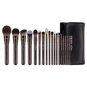 Professional Makeup Brush Set,Eigshow Makeup Brushes Perfect for Foundation Face Powder Blending Blush Bronzer Eyeliner Eye Shadow Brows with Case(PRO 18pcs Coffee)