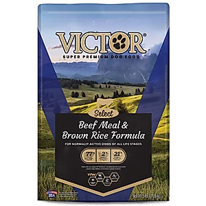Victor Super Premium Dog Food – Select - Beef Meal & Brown Rice Formula – Gluten Free Beef Meal Dry Dog Food for All Normally Active Dogs of All Life Stages, 5 lbs