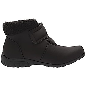 Propét Women's Dani Strap Snow Boot, Black, 10 Wide