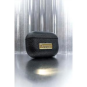 Tapper Black Leather / 18K Gold Plated Case for AirPods Pro