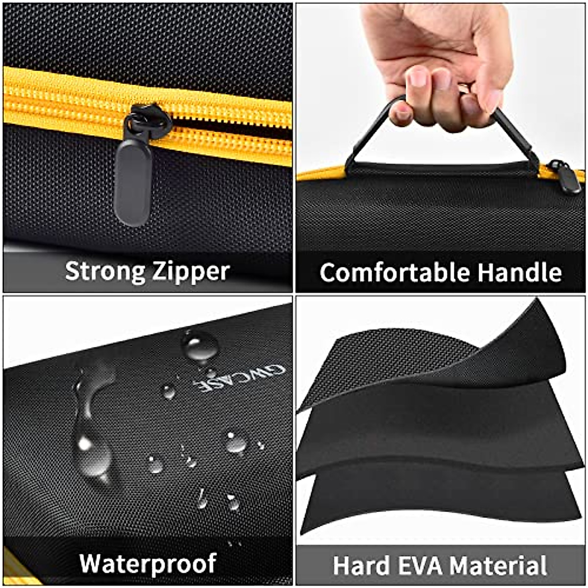 GWCASE Case Compatible with DEWALT 8V MAX Cordless Screwdriver Kit DCF682N1, Gyroscopic Storage Holder with Mesh pocket for Electric Screwdriving Drill Bit Set, Battery Pack, Charger (Box Only)