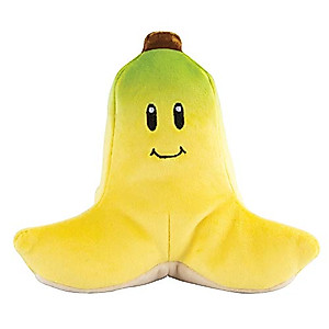 Club Mocchi Mocchi Mario Kart Plushies - Banana Plushie - Squishy Mario Toys - Collectible Mario Figures and Cute Stuffed Animals - Holiday Gifts and Stocking Stuffers for Kids - 6 Inch