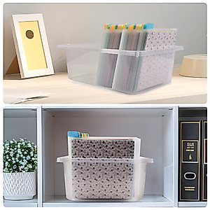 Caydo 36PCS 6x6inch Scrapbook Paper Storage, with 60PCS Sticky Index Tabs for Holding Scrapbook Paper, Cardstock, Vinyl Sheets