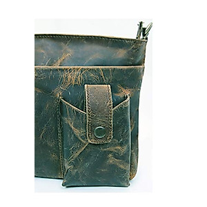 Leather Crossbody Purse for Women- Small Crossover Cross Body Bag Long Over the Shoulder Sling Womens Purses and Handbags