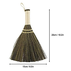Household Manual Straw Braided Broom, Household Braided Small Broom, Little Dust Floor Sweeping Broom, Sweeping Broom Soft Hosekeeping Tool for Indoor Outdoor