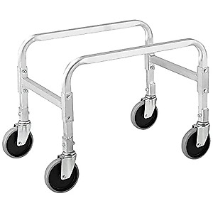 Global Industrial NSF Aluminum Lug Cart, 1 Tote Capacity, All Welded, 23"L x 15-1/2"W x 19"H