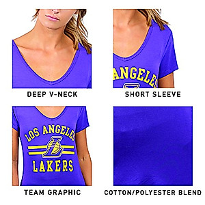 Ultra Game NBA Boston Celtics Womens Box Out Varsity Stripe Tee Shirt, Team Color, Medium