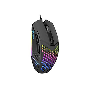 Fury Battler - USB Gaming Mouse, 6400 dpi, 6 Buttons, Optical, RGB Backlight, Lightweight, Black