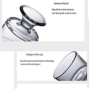 ALMOXVYE 6 Pack 10 Oz Glass Dessert Bowls, Footed Trifle Bowls Crystal Glass Ice Cream Cups for Ice Cream, Fruit, Pudding, Snack