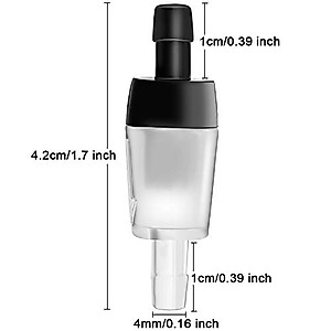 Leinuosen 20 Pack Aquarium Air Pump Check Valves Plastic One Way Non-Return Check Valve Air Pump Accessories for Fish Tank, Black
