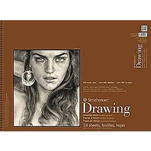 Strathmore 400-8 400 Series Drawing Pad, 18"x24", Ivory/Cream, 24 Sheets