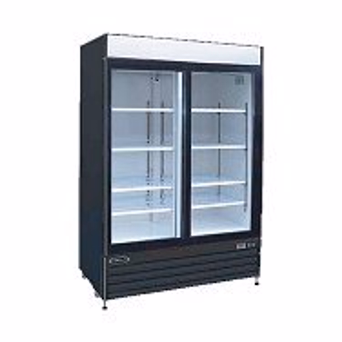 Kool-It KSM-50 52-2/5" Two Door Refrigerated Merchandiser, 40.8 Cubic Feet, Black