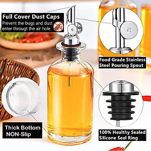 Pafusen 2 Pack Auto Flip Olive Oil Dispenser Spout, Liquor Pour Spout, Oil Dispenser Top, Easily Turn Your Bottles into Dispensers for Liquor, Vinegar, Oils, Weighted Pourer, Silvers