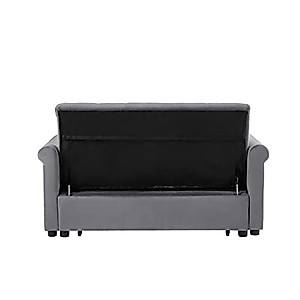 ERYE 3-in-1 Upholstered Futon Sofa Loveseat Convertible Sleeper Couch Bed,2-Seaters Sofa & Couch Soft Cushions Love Seat Daybed for Small Space Living Room Sets