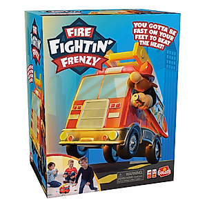 Goliath Fire Fightin' Frenzy Game - Fast-Paced Active Floor Play with Realistic Firetruck Action - Ages 4 and Up, 2-4 Players