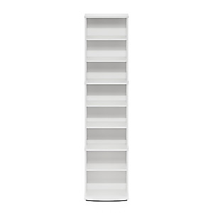 Furinno Jaya Space Saving Multimedia Storage Tower, White
