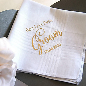 HOULIFE 100% Cotton Men's Handkerchiefs, Solid White Handkerchiefs for Men Cotton Pocket Square 15.7x15.7 (6/12pcs)