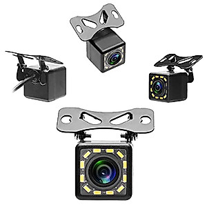 12LED Rear View Camera CVBS Switching Car Reverse Camera IP66 Waterproof Night Vision HD Backup Reversing Camera 170° Wide-Angle Parking Assistance Cameras for Cars Pickup Trucks RVs Vans SUVs