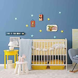 Open Road Brands Disney Star Wars: The Mandalorian Baby Yoda Arrow - This is The Way - Baby Yoda Wall Decor Featuring Grogu, The Child