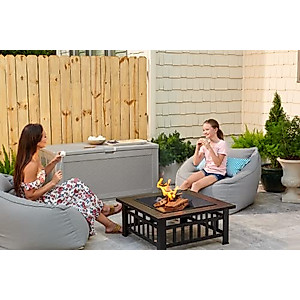 Rubbermaid Outdoor Deck Box, Extra Large, Weather Resistant, Gray for Lawn, Garden, Pool, Tool Storage, Home Organization