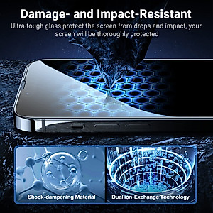 TORRAS Diamond Shield for iPhone 13 Pro Max Screen Protector for iPhone 14 Plus Phone Screen Saver Ultra Strengthened Tempered Glass [Full Coverage] Shatterproof [Anti-Fingerprint] 2-Pack, 6.7"