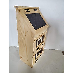 country barn gifts Amish Made Unfinished Pine 2 Door Vegetable Box with Bread Compartment for Kitchen Storage