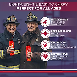 Ougist Water-Based Fire Extinguisher -2 Pack Portable for Home & Vehicle Use, Cold-Weather Safe, Prevents Re-Ignition - Ideal for Kitchen, Garage, Car