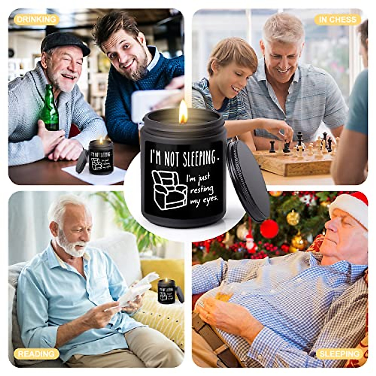 Birthday Gifts for Dad Men from Daughter Son Unique Gifts for Boyfriend Relaxing Gifts for Daddy Unique Scented Candle Gifts for Dad Men Him from Wife