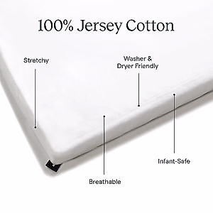 Guava Lotus Travel Crib Sheet | 100% Cotton Fitted Sheet with Manufacturer-Approved Fit | Soft & Breathable Crib Sheet for Your Baby's Comfort | Unisex Sheet for Infants and Toddlers