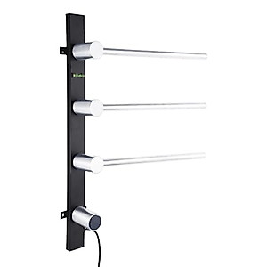 Towel Warming Rack, Wall Mount Bathroom Towel Rack, 3-Bar Bathroom Towel Heater, Electric Heated Towel Racks for Kitchen/Apartment/Hotel
