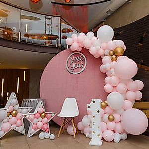 Pink Balloons Different Sizes- 12+5 Inch 70Pcs Party Balloons Helium Quality Latex Balloons Balloon garland kit as Birthday Balloons Gender Reveal Balloons Baby Shower Balloons Wedding