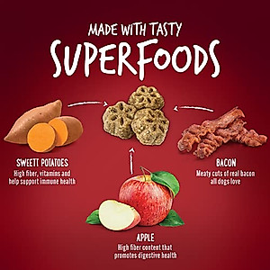 Fruitables Skinny Mini Dog Treats – Healthy Treats for Dogs – Low Calorie Training Treats – Free of Wheat, Corn and Soy – Apple Bacon – 5 Ounces