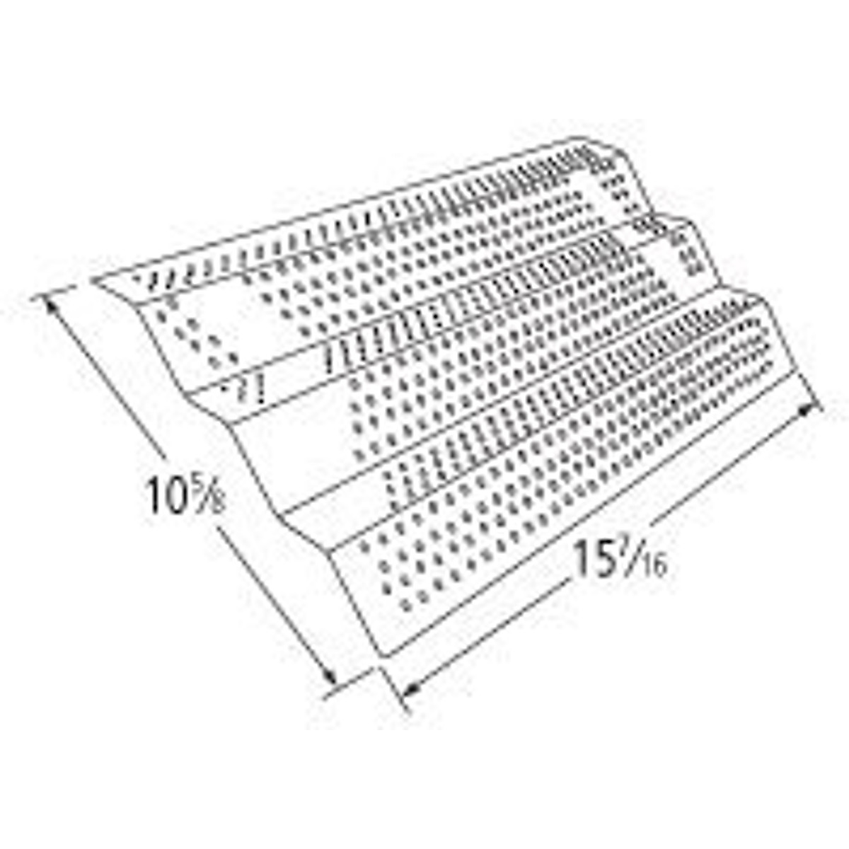 Music City Metals 92461 Stainless Steel Heat Plate Replacement for Select American Outdoor Grill Gas Grill Models
