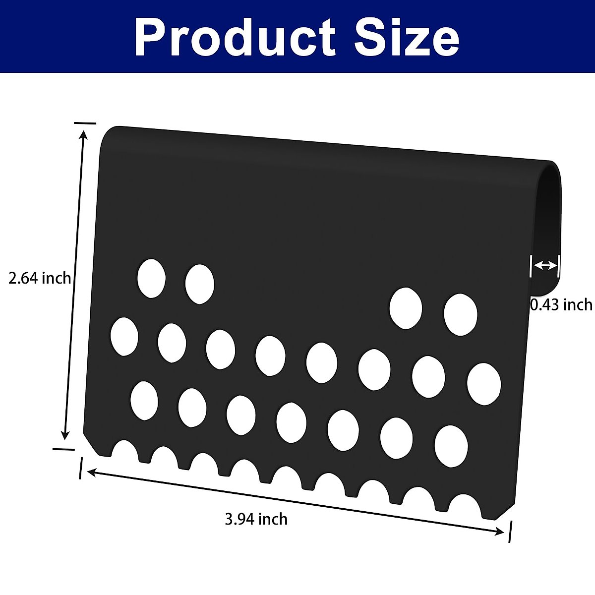 Griddle Grease Gate, Stainless Steel Rear Food Filter Mesh Screen Blocks, Grill Grease Blocker with Screws for Blackstone Flat Top Griddle and Other Grills(Black)