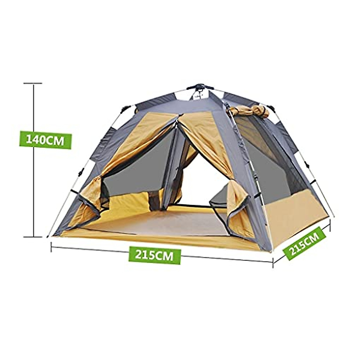 AyfeS Tent for Camping Hexagonal Camping Tent 3 4 Person Automatic Pop Up Family Tent with 2 Doors,Upf50 Waterproof for 4 Seasons Large Space for Picnic Outdoors