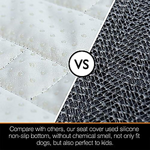 iBuddy Bench Car Seat Cover for Car/SUV/Truck, Waterproof Back Seat Cover for Kids Without Smell, Heavy Duty and Nonslip Pet Truck Seat Cover for Dogs, Machine Washable