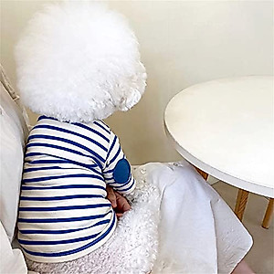 Dog Shirt for Small Dogs Basic Striped T-Shirts 100% Cotton Pet Clothes Puppy T-Shirts Cat Tee Soft Breathable Dog Shirts