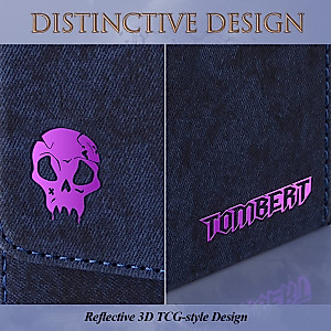 tombert 150+ Premium Deck Box for MTG, PTCG, Large Capacity with 2 Dividers, Fits 150+ Sleeved Cards TCG Trading Card Games (Purple)