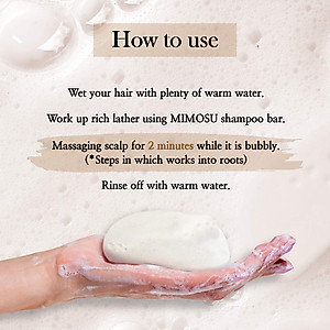 mimosu Rice Water Shampoo Bar and Bamboo Soap Dish Set 5.3oz- 2 in 1 Rice Water for Hair Growth Shampoo and Conditioner Bar, Bamboo Soap Dish with Drain Bar Soap Container, Eco Friendly Package