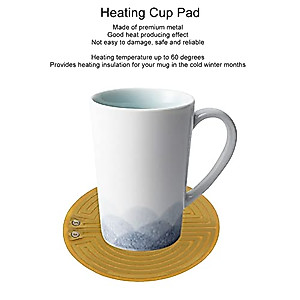 QANYEGN 10pcs Metal Material Heating Cup Pad, USB Warmer Mat, Round Warmer Plate for Cold Winter.