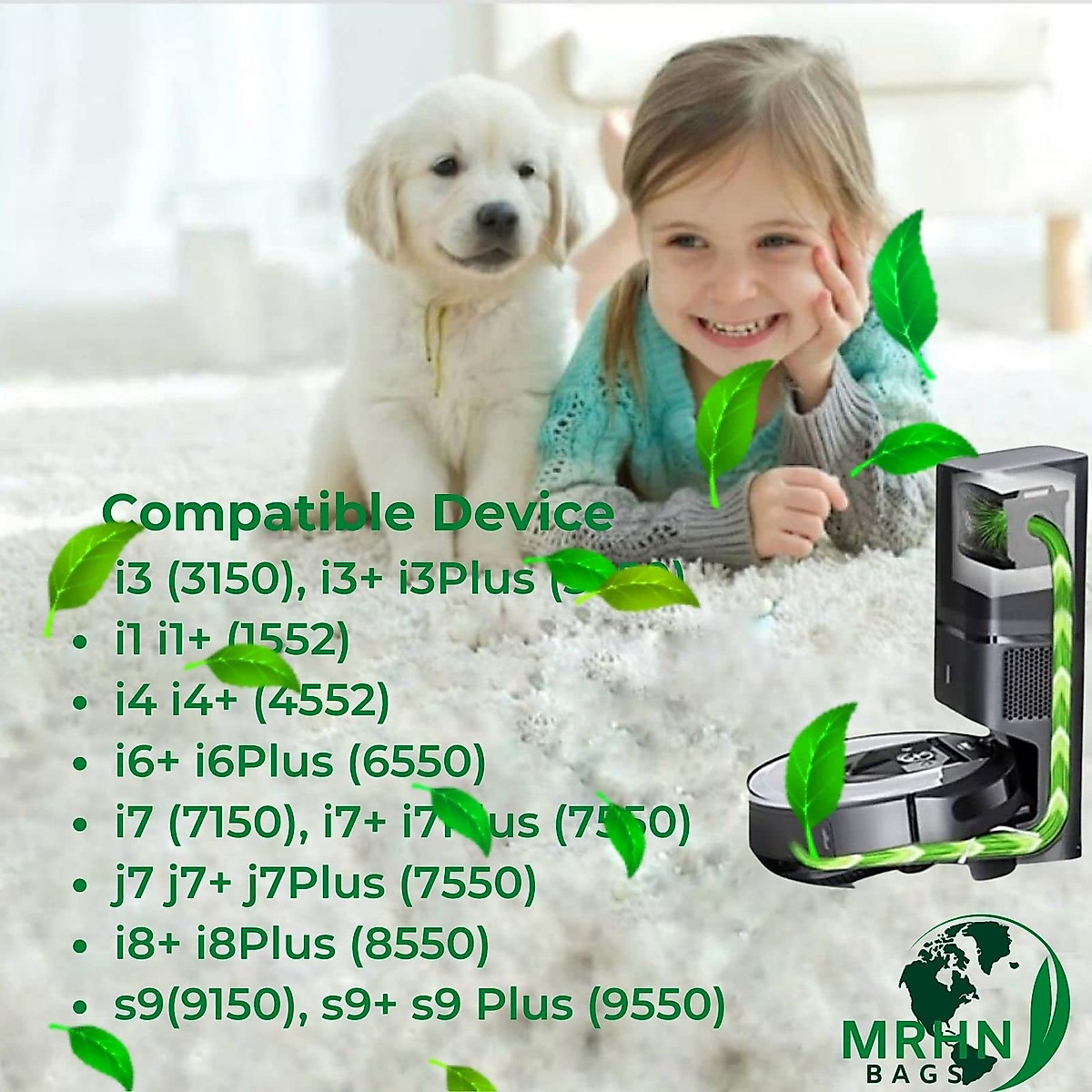 MRHN Vacuum Bags for iRobot Roomba Bags - 10 Pack for iRobot Vacuum Bags i & s & j Series, Roomba Bag Replacement Parts for iRobot Vacuum Bags