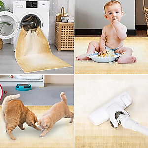 RUGSREAL Washable Area Rug Modern Ombre Entryway Rug Area Rug Doormat Stain Resistant Non-Slip Contemporary Border Gradient Floor Carpet for Front Entrance Kitchen Bathroom, Taupe, 2' x 3'