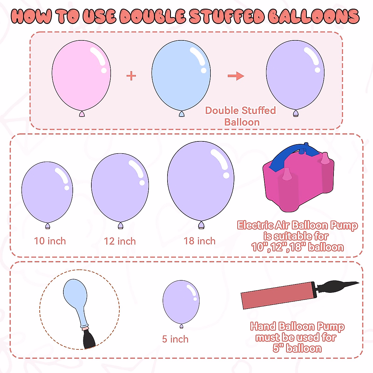 Double Stuffed White Nude Balloons Different Sizes 5In 12In 18In, 2 Layer Thick Balloon Garland Arch Kit, Boho Beige Balloons Ivory White Blush Balloon Garland Pastel Latex Balloons Sets