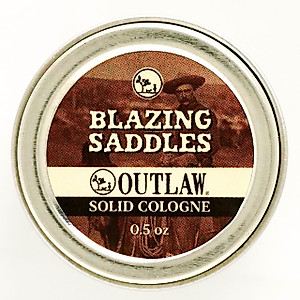 Bold, Western Leather & Gunpowder Scent Solid Cologne - Blazing Saddles Scent by Outlaw - Hard Cologne for Men & Women