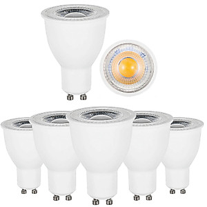 Edearkar GU10 LED Light Bulbs, 10W (100W Halogen Equivalent), 1000 Lumens, Non-Dimmable, 3000K Warm White, LED Bulbs for Recessed Track Lighting, AC90-265V, 60° Beam Angle, GU10 Base, Pack of 6