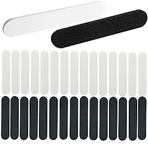 monochef 30pcs Hat Size Tape Hat Size Reducer Inserts Liner Foam Reducing Sizing Tape Sizer Self Adhesive for Hats Caps Make Smaller Sweatband Black White