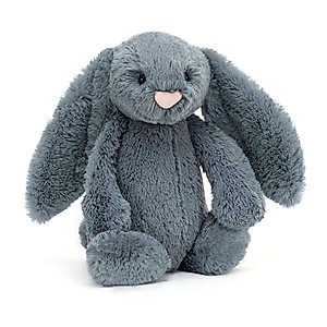 Jellycat Bashful Dusky Blue Bunny Stuffed Animal, Medium
